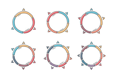 Circle of 6 Arrows Vector Images (over 5,700)