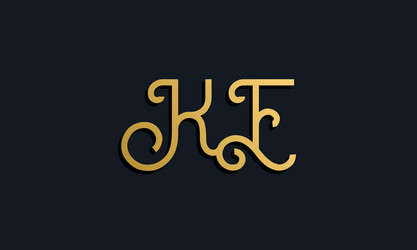 Initial letters ke logo design bundle Royalty Free Vector