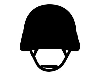Military helmet silhouette art Royalty Free Vector Image