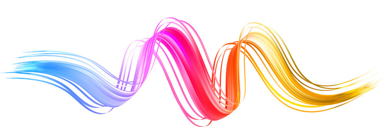 Wavy dynamic colorful flow ribbon in form liquid Vector Image
