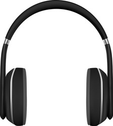 Black dj headphones isolated on white background Vector Image