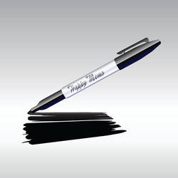 Red marker drawing on the sheet of paper Vector Image