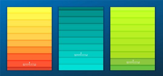 Modern abstract brochure color wood report Vector Image