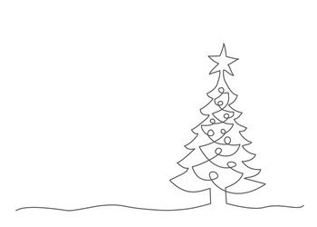 One Line Drawing Christmas Vector Images (over 2,000)