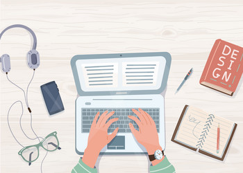 Online elearning education at home Royalty Free Vector Image