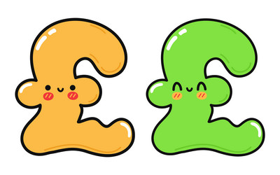 Cute pound sign sticker character hand Royalty Free Vector