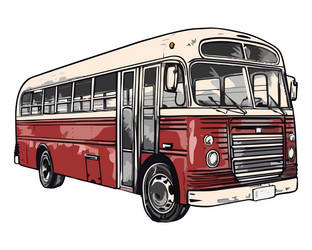 Colored tour bus Royalty Free Vector Image - VectorStock