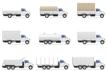 Realistic white truck Royalty Free Vector Image