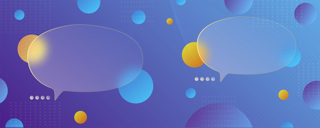 Chat dialog boxes in glass morphism effect style Vector Image