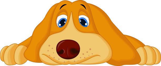 Cute dog cartoon lying down Royalty Free Vector Image