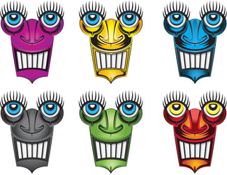 Robot Texture Head Vector Images (over 1,200)
