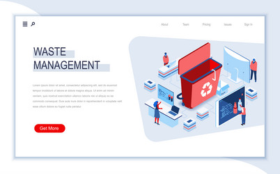 E-waste management website Royalty Free Vector Image