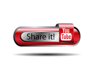 Youtube share button Royalty Free Vector Image
