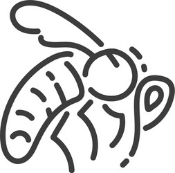Simple line art icon bee pictograph design Vector Image