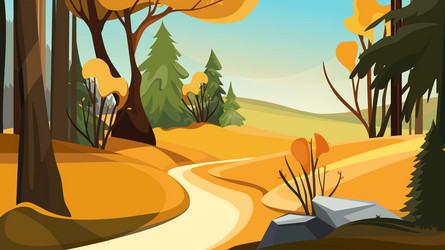 Autumn in the country Royalty Free Vector Image