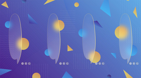 Chat dialog boxes in glass morphism effect style Vector Image