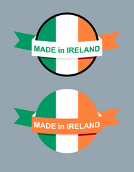 Made in ireland logo for product map Royalty Free Vector