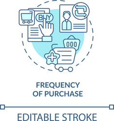 Purchase frequency concept icon Royalty Free Vector Image