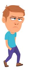 Cartoon angry boy Royalty Free Vector Image - VectorStock