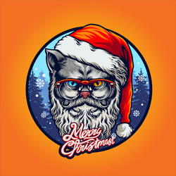 Cute kitten in a knitted cap Royalty Free Vector Image