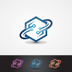 Hexagon letter m Royalty Free Vector Image - VectorStock