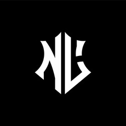 Nl monogram logo with sharped shape design Vector Image