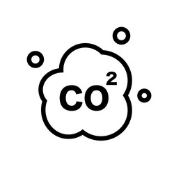 Co2 logo icon or carbon dioxide Royalty Free Vector Image