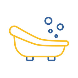 Cute litte baby bath isolated icon graph symbol Vector Image