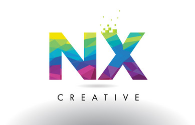 Nx n x letter logo with fire flames design Vector Image