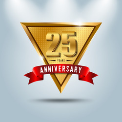 25 years anniversary celebration logotype Vector Image
