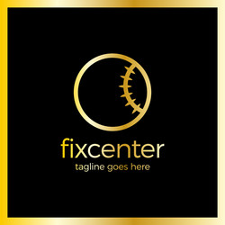 Fix repair center logo Royalty Free Vector Image