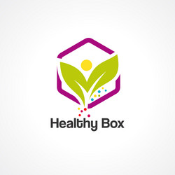 Farm box logo icon element and template Royalty Free Vector