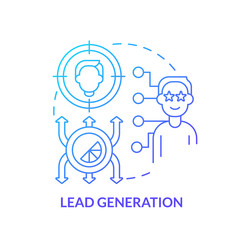 Lead generation concept icon Royalty Free Vector Image