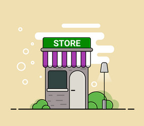 Store in cartoon style Royalty Free Vector Image