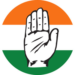 Inc party indian national congress flag Royalty Free Vector