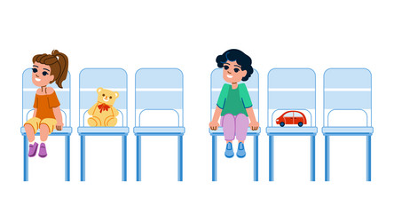 Kid characters cleaning room and doing household Vector Image