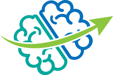 Brain logo silhouette design template linear Vector Image