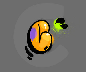 Graffiti Bubble Letters C
