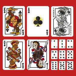 Deck spanish playing cards cups from ace Vector Image