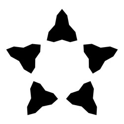 Sharp star flat icon isolated on white background Vector Image