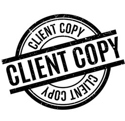 Client copy rubber stamp Royalty Free Vector Image