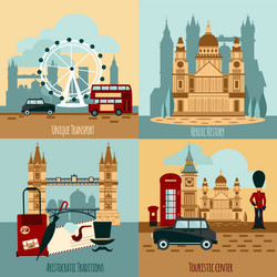 London touristic poster Royalty Free Vector Image