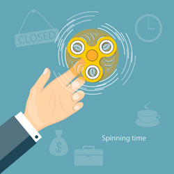 Spinning time in city Royalty Free Vector Image