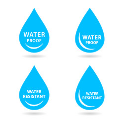 Water resistant icon and logo design template Vector Image
