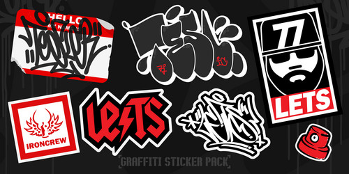 Abstract colorful urban graffiti style sticker Vector Image