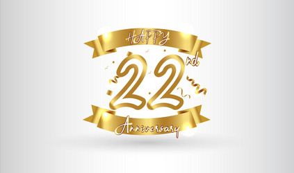 Anniversary celebration background with 22nd Vector Image