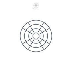 Color wheel icon symbol isolated on white Vector Image