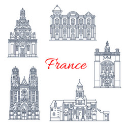 Funky French Landmarks Royalty Free Vector Image