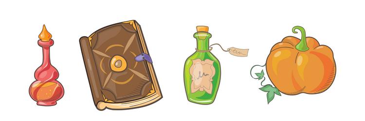 Magic fantastic object and elements for sorcery Vector Image