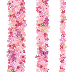 Vertical collection of seamless borders Royalty Free Vector